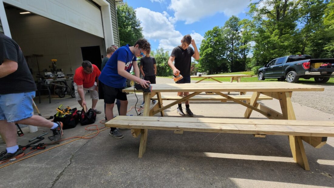 Eagle Scout Picnic Tables Installed In Frewsburg | News, Sports, Jobs - Post Journal